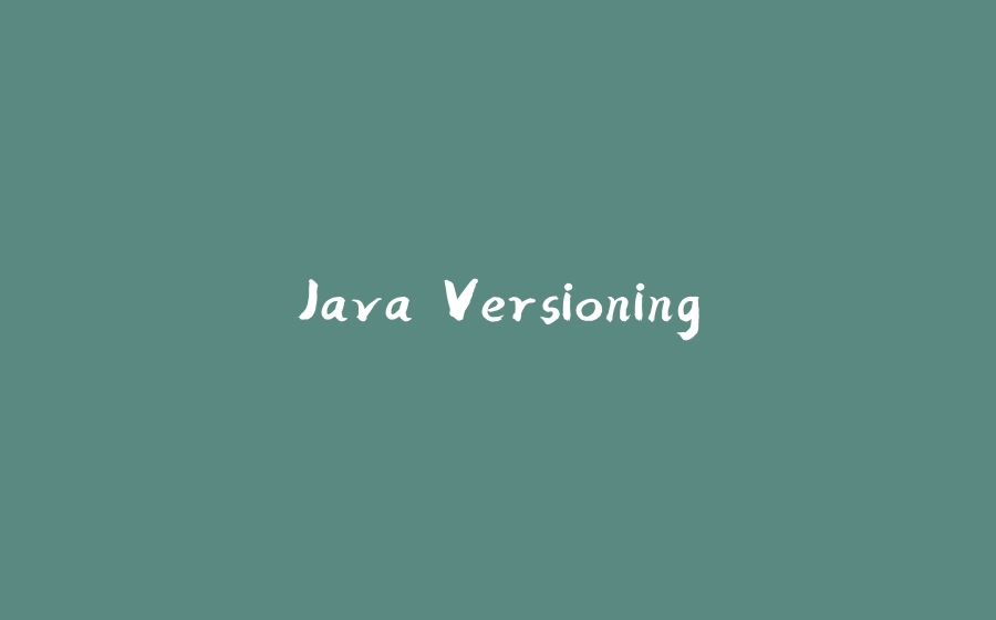 Java Versioning - 拾光赋