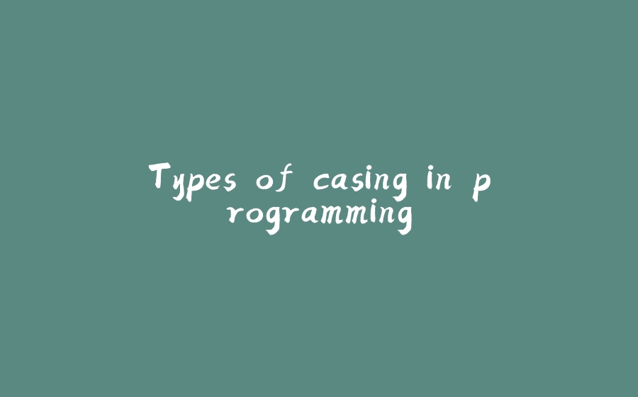 Types of casing in programming - 拾光赋