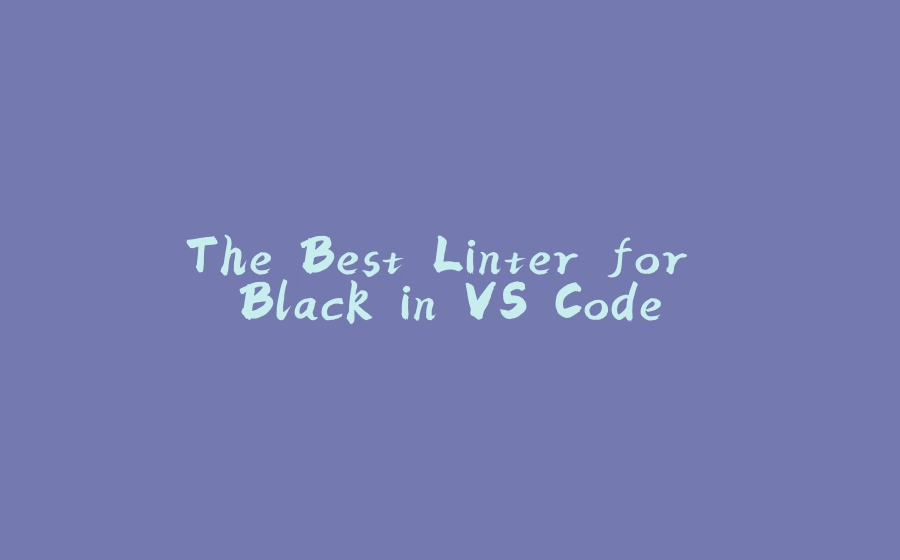 The Best Linter for Black in VS Code - 拾光赋